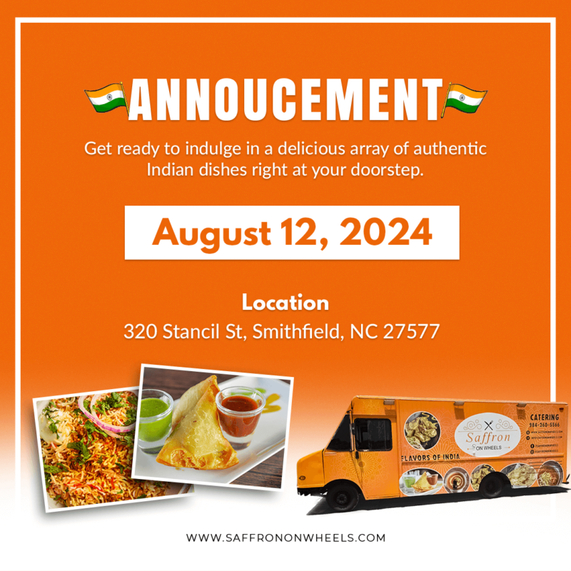 Saffron On Wheels – Best Indian Food Truck in NC
